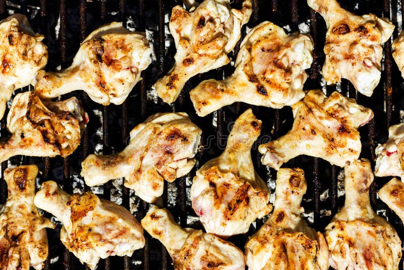 Chicken meat on the grill stock photo. Image of diet - 45530858