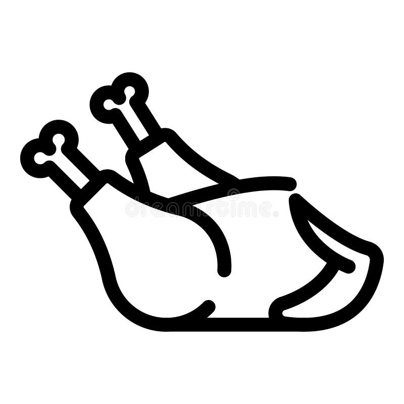 Chicken Meat Icon, Outline Style Stock Vector - Illustration of object ...