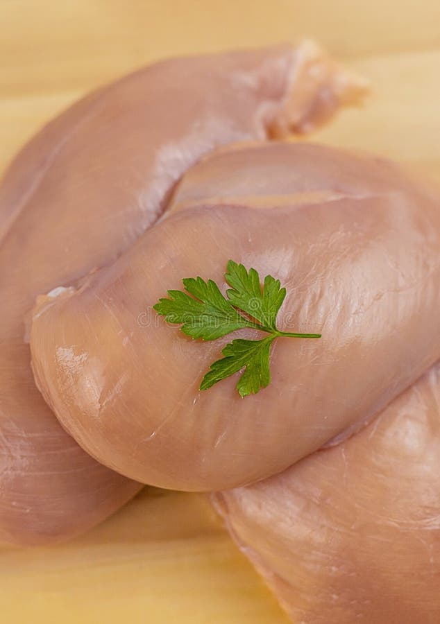 Chicken Meat on a Light Background. Selective Focus Stock Photo - Image ...