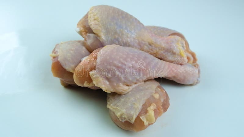 Chicken Meat on a Light Background. Selective Focus Stock Video - Video ...