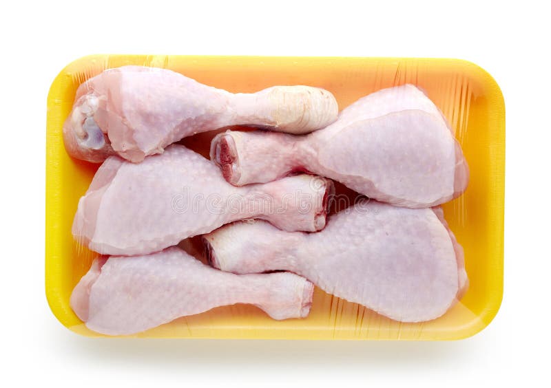 Chicken Meat Package on White Background Stock Image - Image of ...