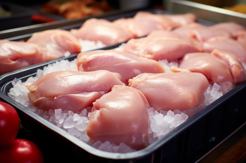 Chicken Meat Production Process from Farm To Processing Stock ...