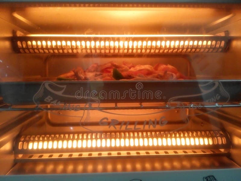 Chicken in the Micro Wave To Prepare Grill Stock Image - Image of ...