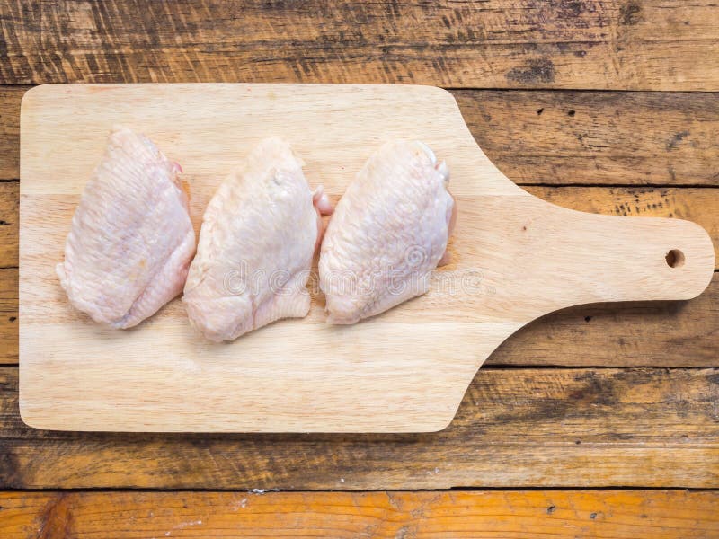 Chicken Middle Wings Isolated on White Background Stock Image - Image ...