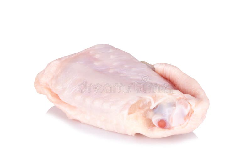 Chicken Middle Wings Isolated on White Background Stock Image - Image ...
