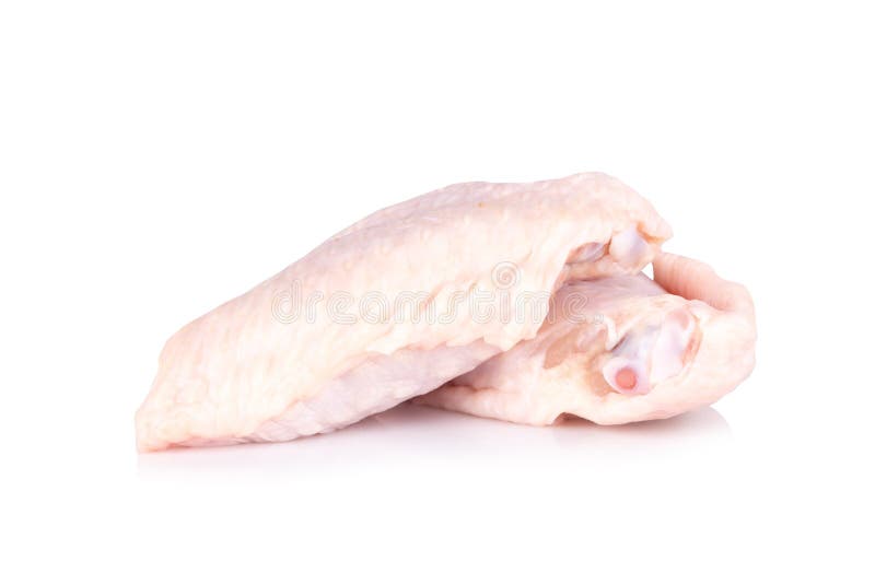 Chicken Middle Wings Isolated on White Background Stock Image - Image ...