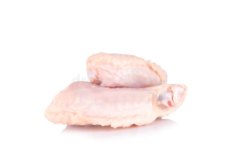 Chicken Middle Wings Isolated on White Background Stock Image - Image ...