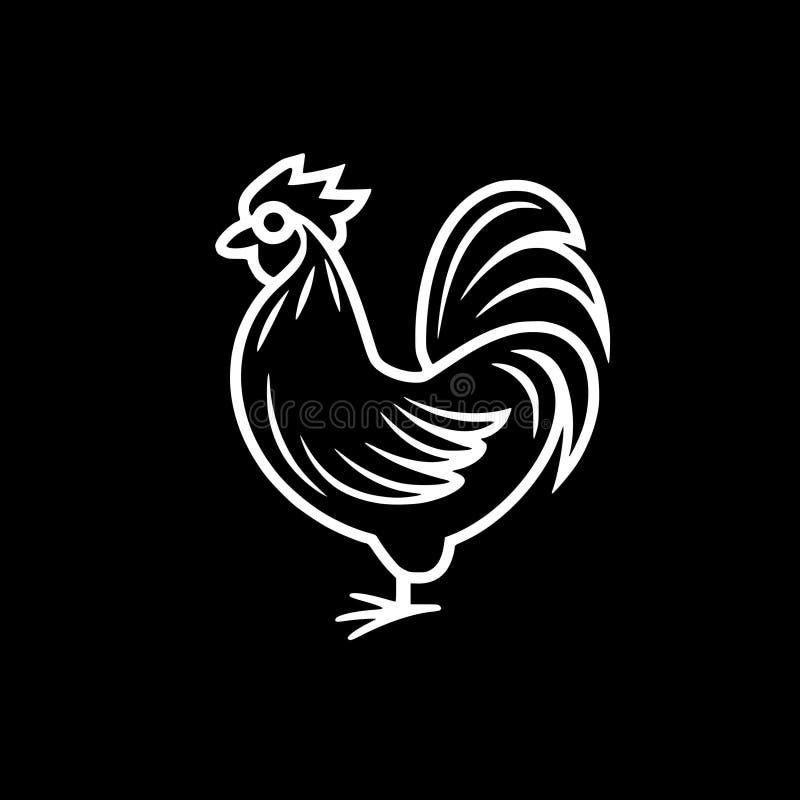 Chicken - Minimalist and Flat Logo - Vector Illustration Stock Vector ...