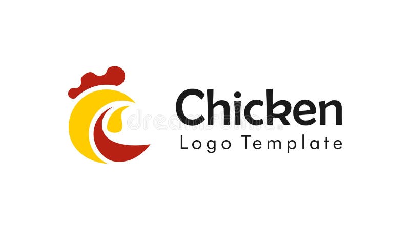 Chicken Minimalist Logo Template Stock Illustration - Illustration of ...