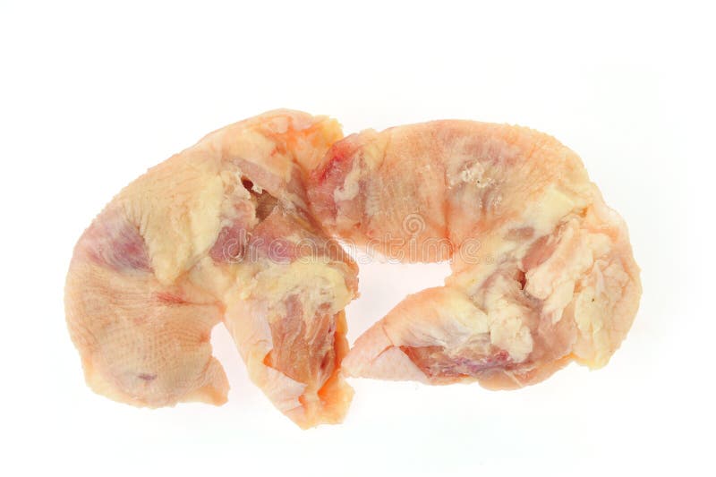 Chicken Neck on White Background Stock Image - Image of carcinogens ...