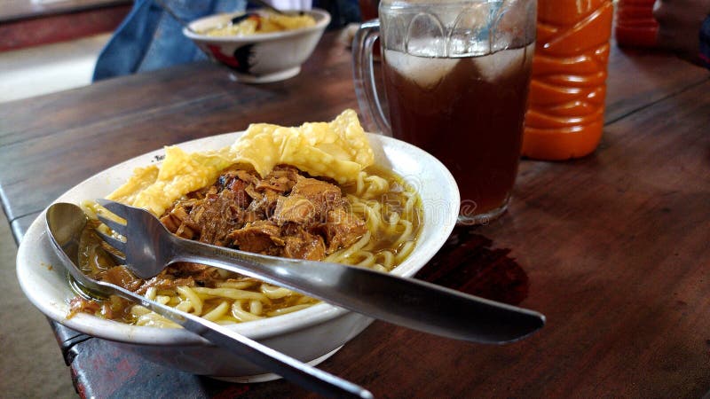 Chicken Noodles and Iced Tea Stock Image - Image of boost, chicken ...