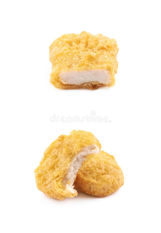 Chicken Nugget Composition Isolated Stock Photo - Image of food, brown ...