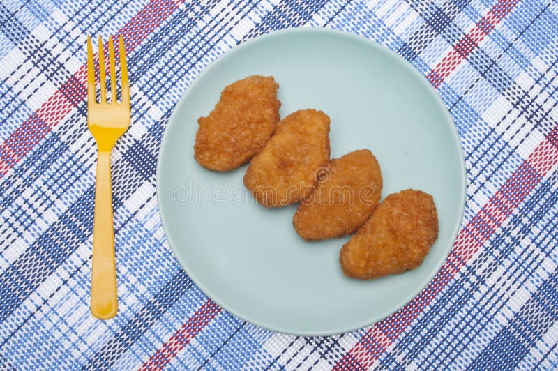 Chicken Nugget Snack stock image. Image of blue, lunch - 14629375