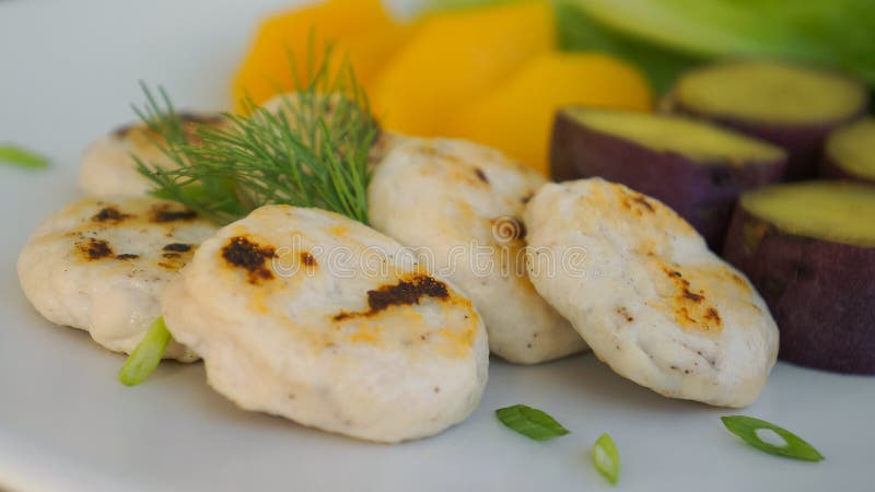 Chicken Nugget with Steamed Vegetables Stock Photo - Image of cuisine ...