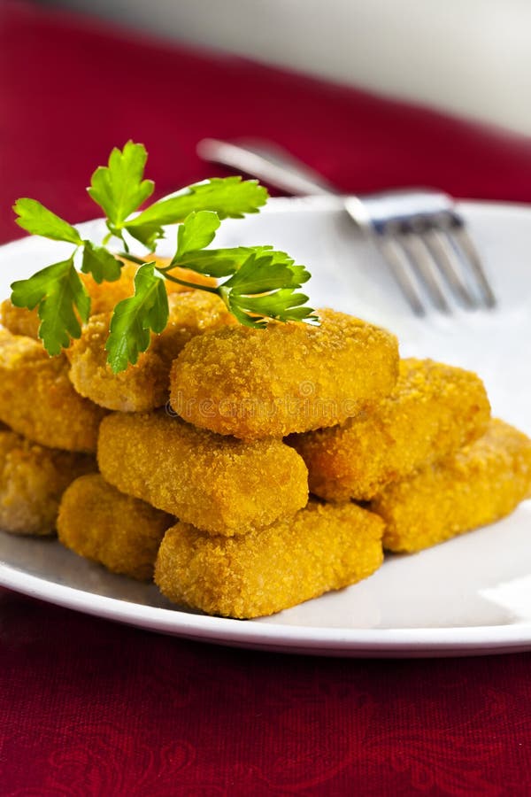 Chicken nuggets on plate stock photo. Image of chicken - 17620804