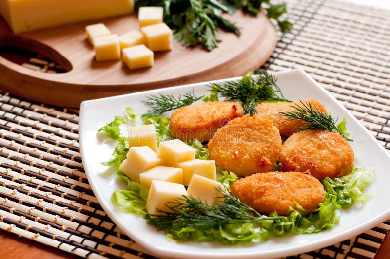 Chicken Nuggets with Cheese Stock Image - Image of fast, fastfood: 26923397