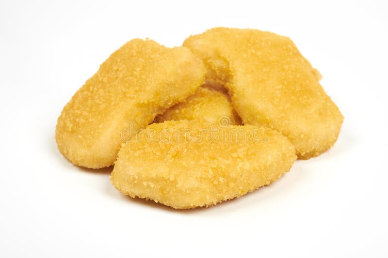 Chicken Nuggets Isolated On White Background Stock Image - Image of ...
