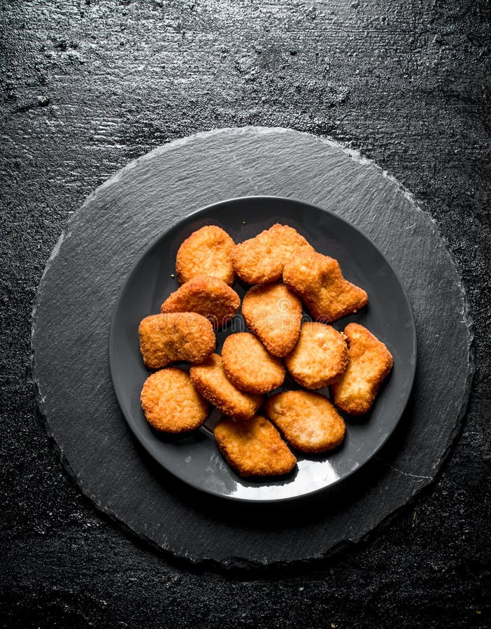 Chicken Nuggets on the Plate Stock Photo - Image of appetizer, meat ...