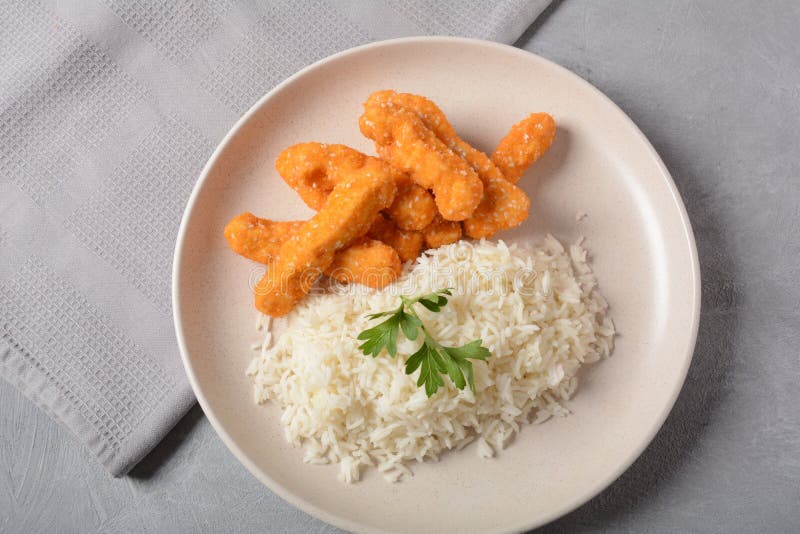 Chicken Nuggets with Rice and Vegetables Stock Photo - Image of healthy ... Chicken Nuggets with Rice and Vegetables Stock Photo - Image of healthy ...