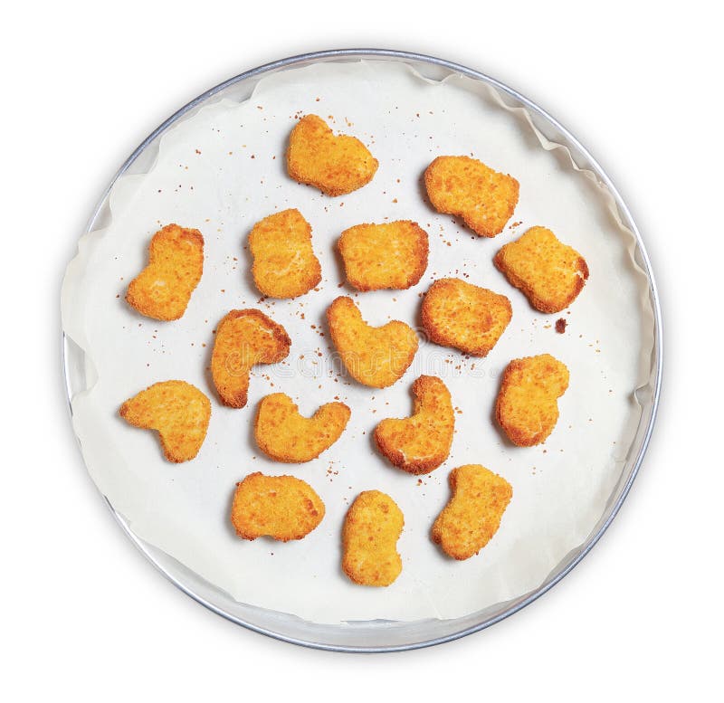 Chicken nuggets in tray stock image. Image of tasty - 369103303