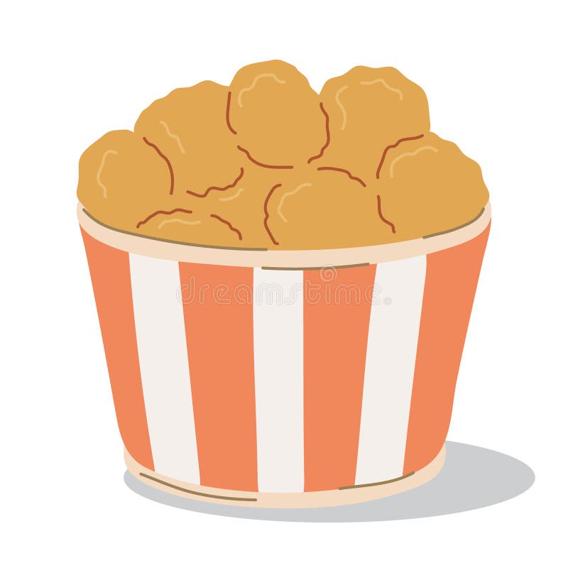 Chicken Nuggets. Vector Illustration Fast Food Chicken Nuggets Stock ...