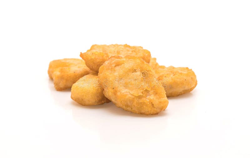 Chicken Nuggets on White Background Stock Image - Image of chicken ...
