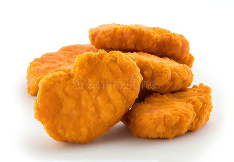 Chicken Nuggets on a White Background Stock Illustration - Illustration ...