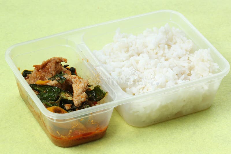 Chicken Panang Curry with Rice Stock Image - Image of food, white: 39381609