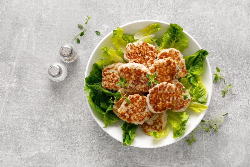 Chicken Patties, Cutlets, Top Down View Stock Image - Image of gourmet ...