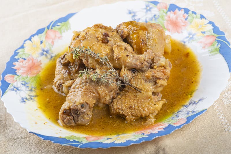 Chicken in Pepitoria Sauce.dish Stock Photo - Image of meal ...
