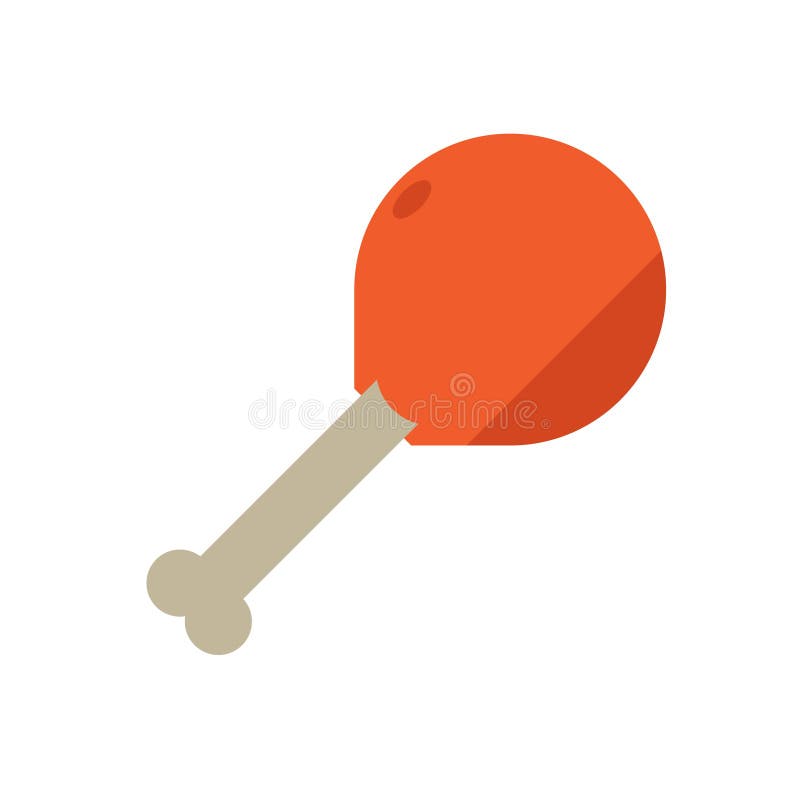 Chicken Piece Flat Clipart Vector Illustration Stock Vector ...