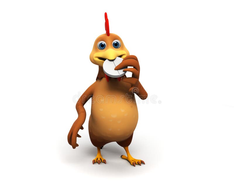 Chicken with pill stock illustration. Illustration of character - 28990341