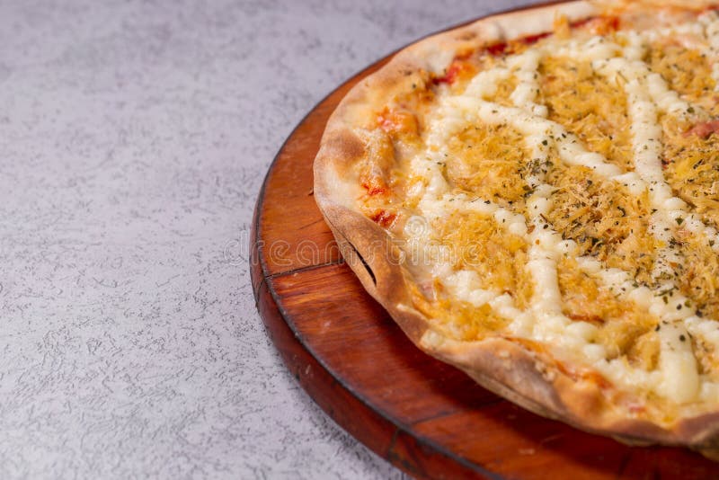 Chicken Pizza with Catupiry Cheese, in Brazil it is Called Pizza De ...