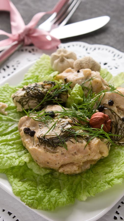 Chicken on plate stock image. Image of recipe, tasty - 14819225