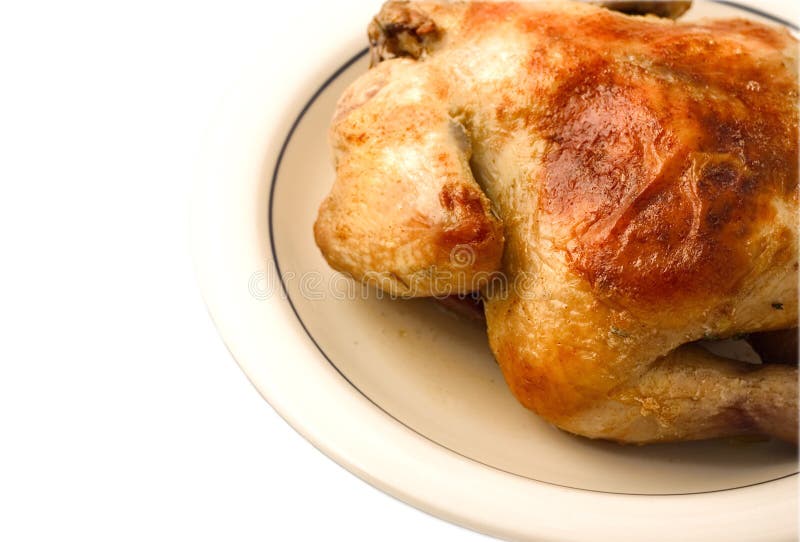 Chicken on plate stock image. Image of roasted, prepared - 434413