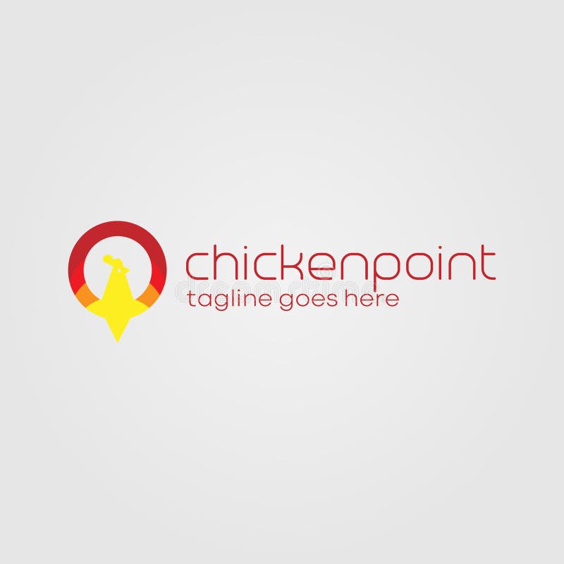 Chicken Point Logo Design stock vector. Illustration of chicken - 234257439