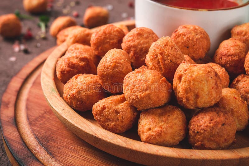 Chicken Popcorn, Deep Fried, Nuggets, Close-up, Rustic, No People ...