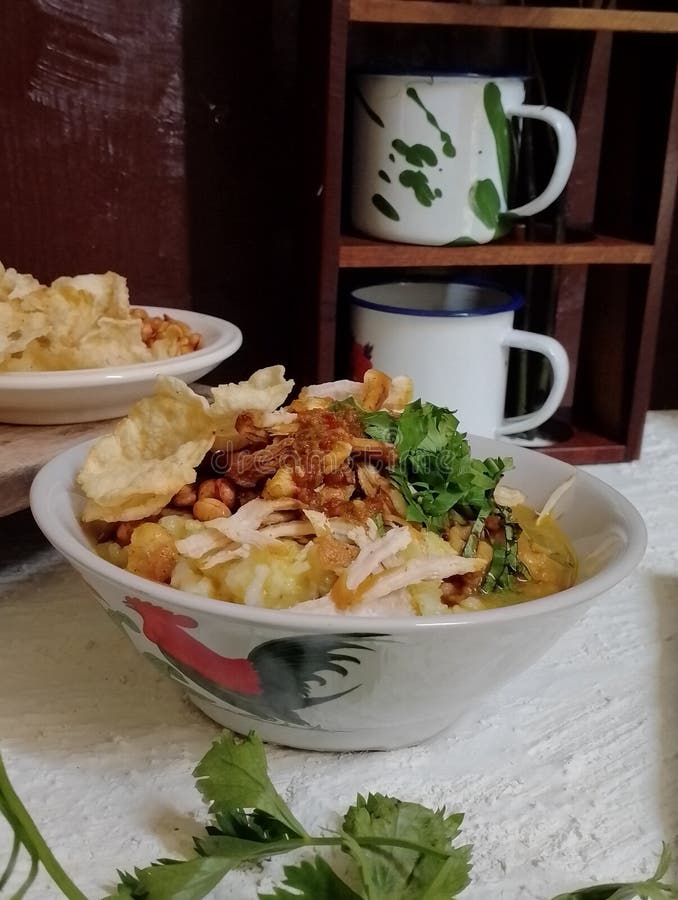 Chicken Porridge on the Dining Table Stock Image - Image of chicken ...