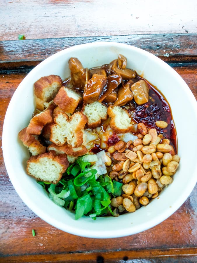 Chicken Porridge with Lots of Toppings Stock Photo - Image of meal ...