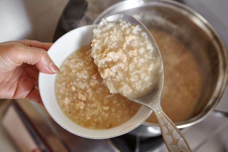 Chicken porridge stock image. Image of ingredient, dish - 52180683