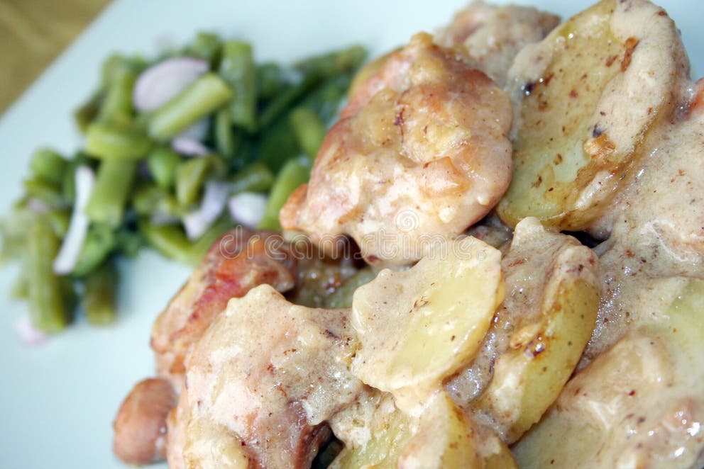 Chicken with potato stock image. Image of arabic, middle - 2029673