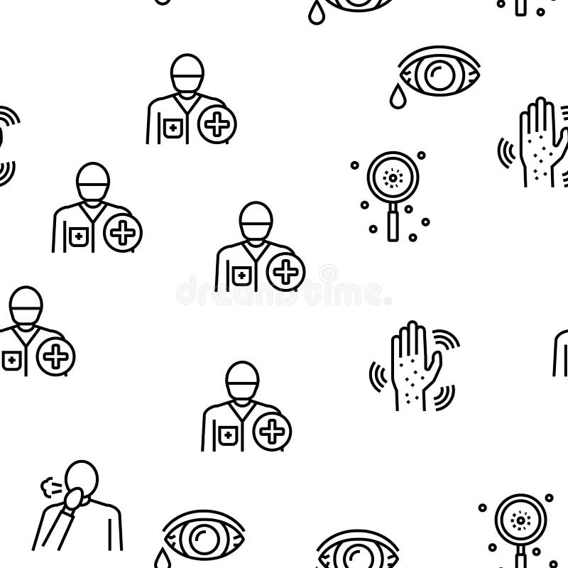 Chicken Pox Disease Vector Seamless Pattern Stock Vector - Illustration ...