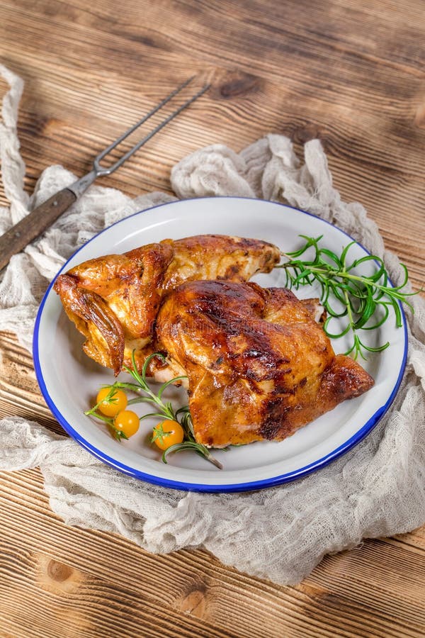 Chicken quarters baked stock photo. Image of fried, eating - 358744308