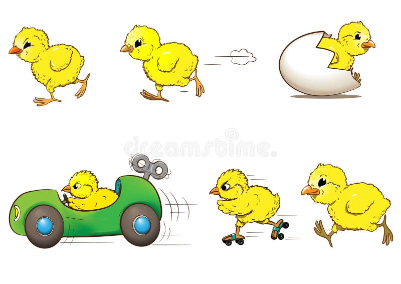 Cartoon Chicken Running Stock Illustrations – 289 Cartoon Chicken ...