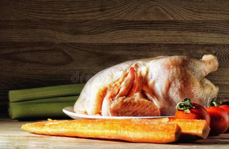 Chicken Raw Prepared for Further Processing Stock Image - Image of cook ...