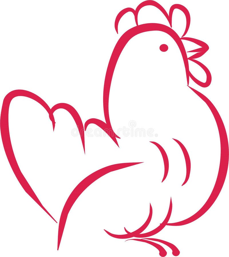 Chicken red stock illustration. Illustration of little - 80733805