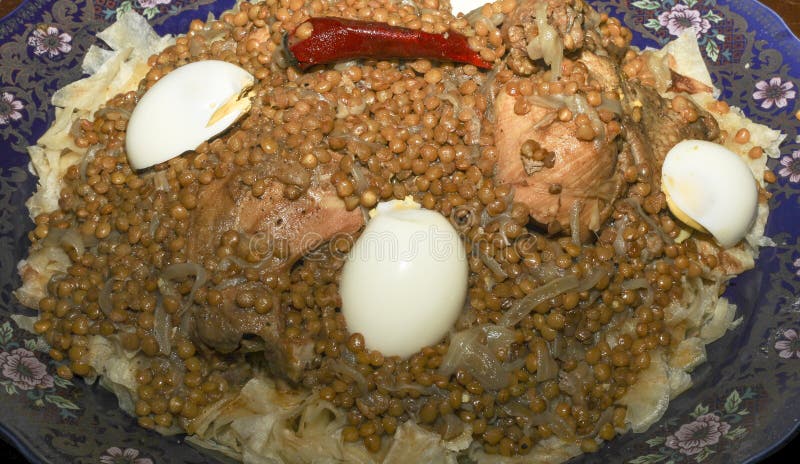 Chicken Rfissa - Moroccan Dish Stock Photo - Image of maghreb, eggs ...