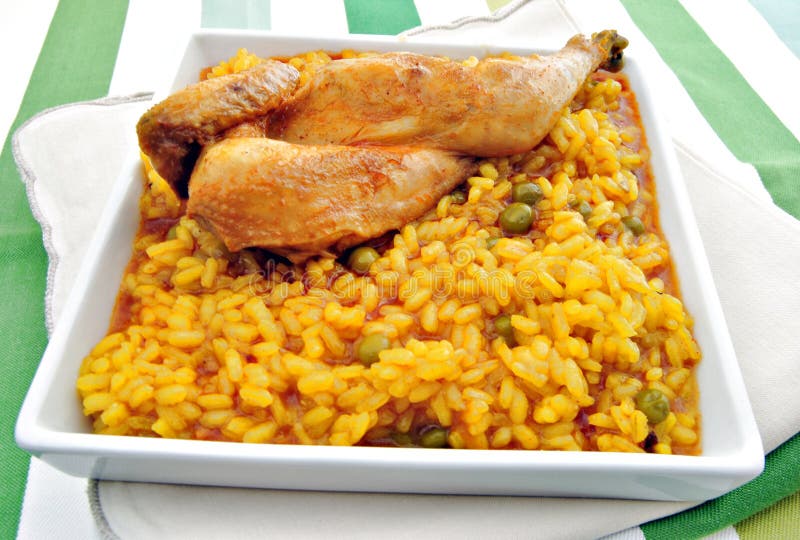 Chickpea stew and rice stock photo. Image of food, puerto - 129749662