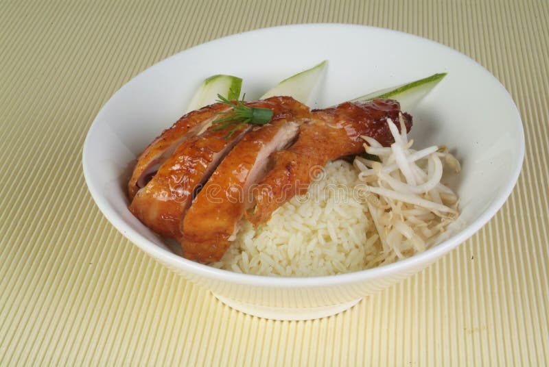 Chicken rice stock photo. Image of cuisine, dinner, east - 18514178