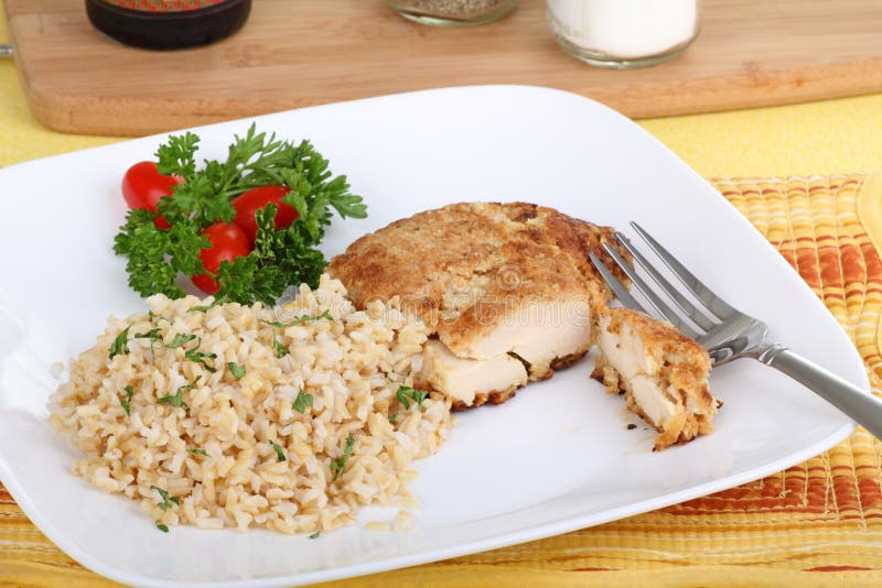 Breaded Chicken Strips stock photo. Image of sauce, coleslaw - 18042680